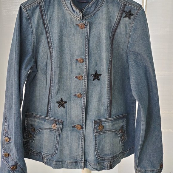 jeanstar | Jackets & Coats | Custom Vintage Jeanstar Womens Medium Blue ...